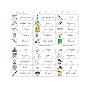 Classroom Tray Labels: Visual Communication Aid (digital Download) - Etsy