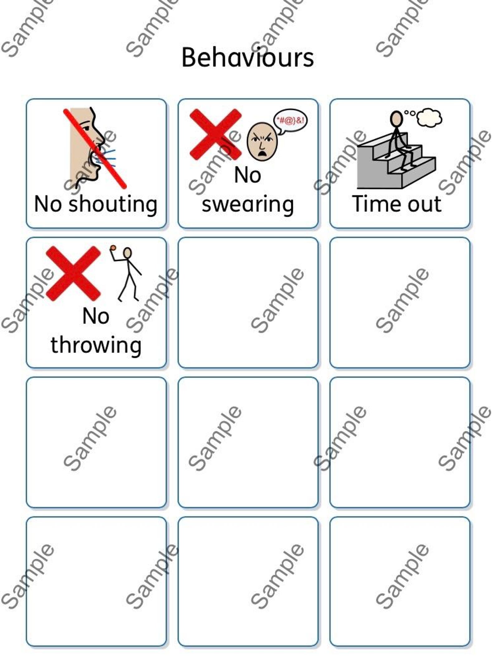 Expected Behaviors Visual Communication Cards: Autism, ADHD, SEND ...