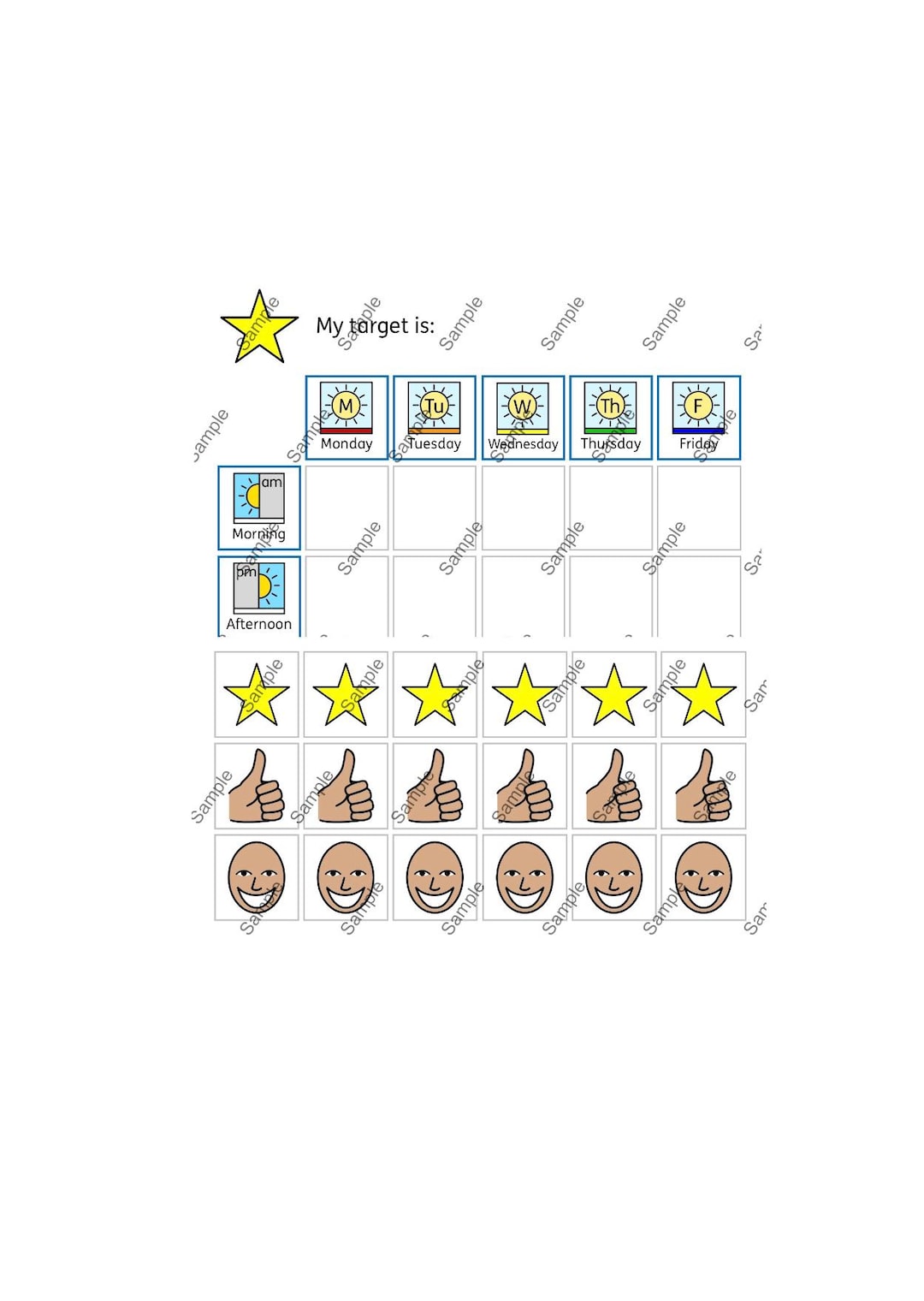 Reward Chart-5 Days, Visual Communication Support, Visual Aid for SEND ...