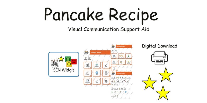 Pancake Recipe, Visual Communication Support, Visual Aid for SEND, ADHD ...