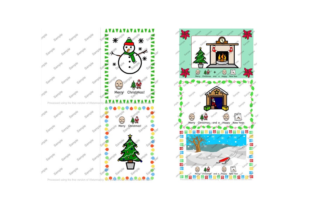 Christmas Cards Visual Communication Aid: Autism, ADHD, SEND (digital ...