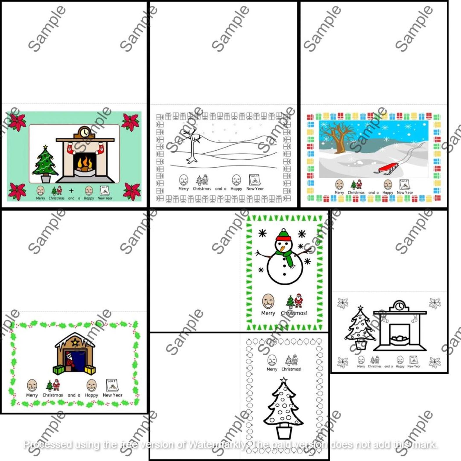 10 Christmas Cards , Visual Communication Support, Visual Aid for SEND ...