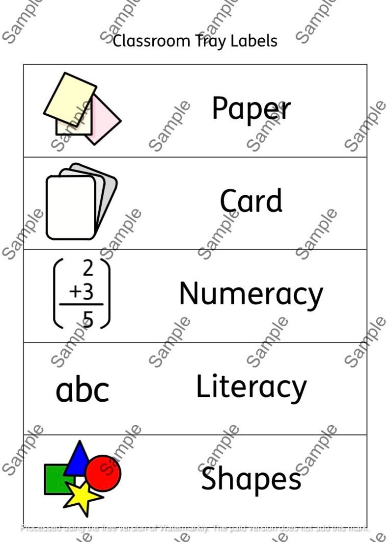 Classroom Tray Labels: Visual Communication Aid (digital Download) - Etsy