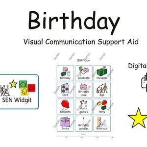 Birthday Visual Communication Aid: Symbols for SEND, Autism (digital ...