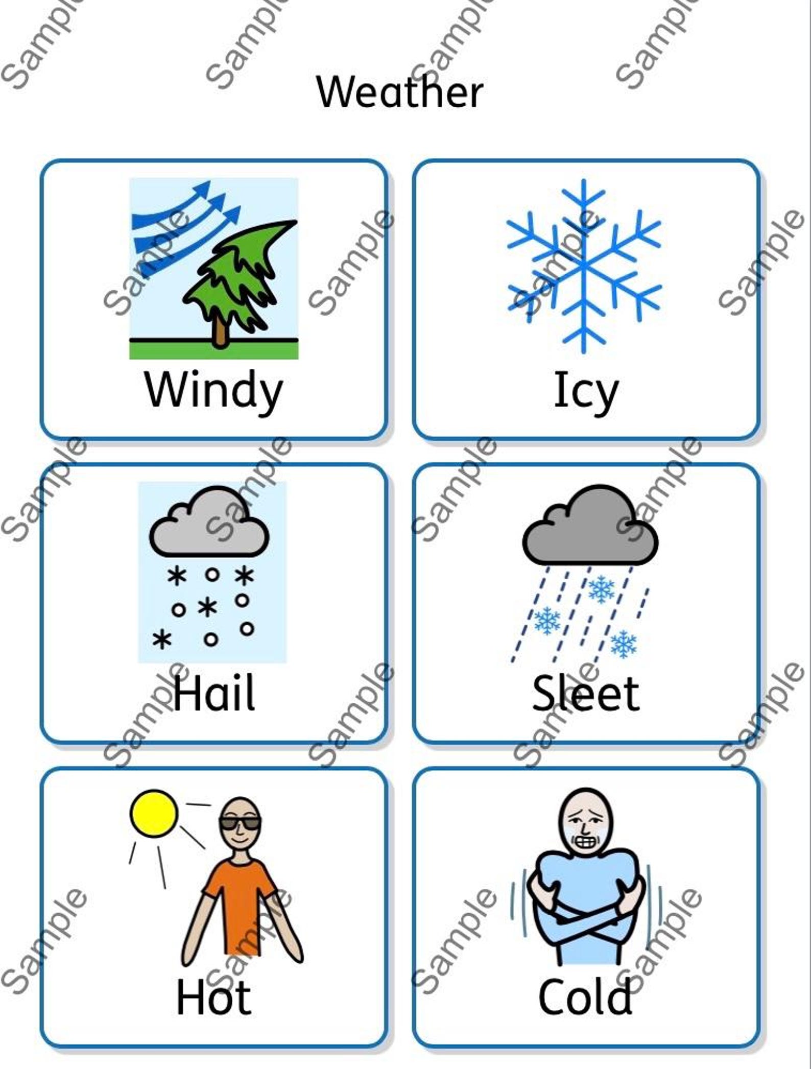 Weather, Visual Communication Support, Visual Aid for SEND, ADHD, ADD ...