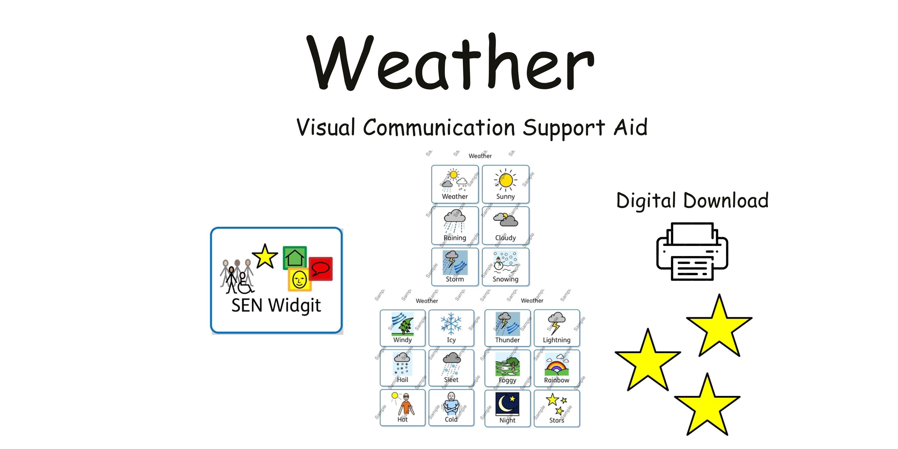 Weather, Visual Communication Support, Visual Aid for SEND, ADHD, ADD ...