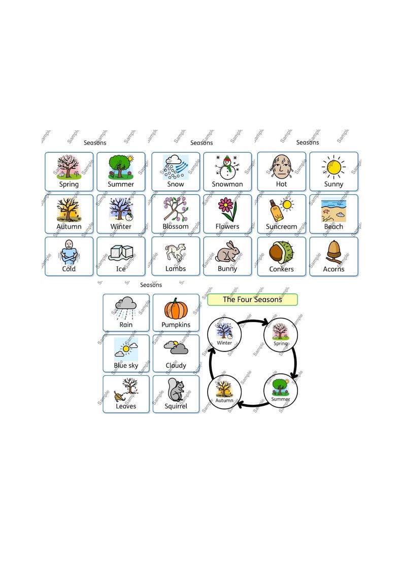 Seasons Visual Aid: Communication Support for Autism, ADHD (digital ...
