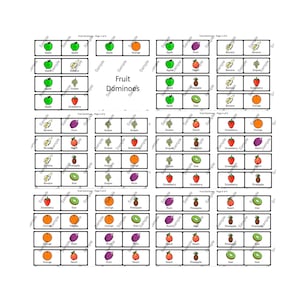 Fruit Dominoes Game, Visual Communication Support, Visual Aid for SEND ...