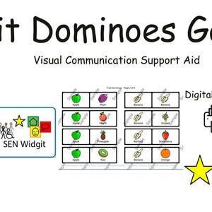 Fruit Dominoes Game, Visual Communication Support, Visual Aid for SEND ...