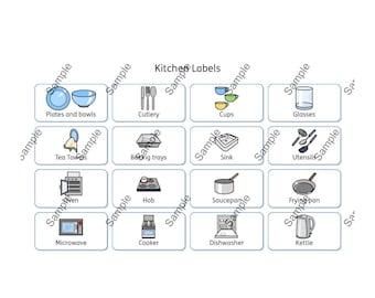 Food Cupboard Labels, Visual Communication Support, Visual Aid for SEND ...