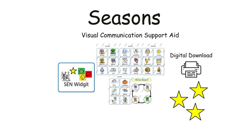 Seasons Visual Aid: Communication Support for Autism, ADHD (digital ...