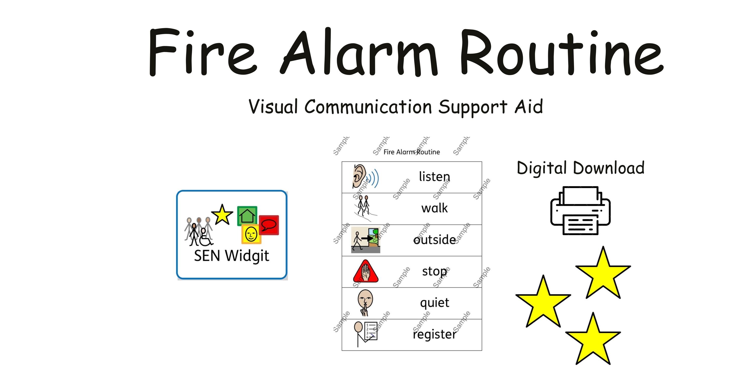 Fire Alarm Routine, Visual Communication Support, Visual Aid for SEND ...