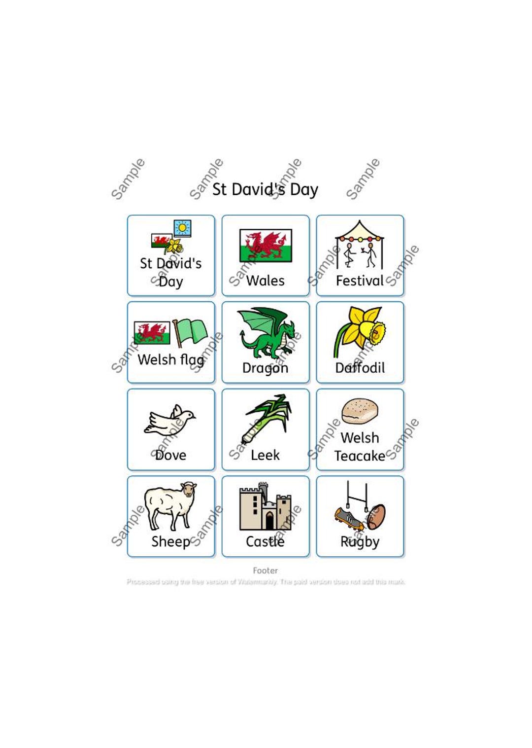 St David’s Day, Visual Communication Support, Visual Aid for SEND, ADHD ...
