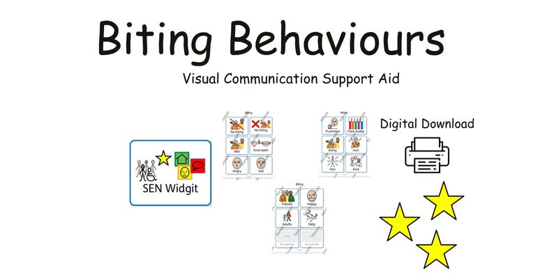 Biting Behaviour Visual Communication Aid: Autism, ADHD, SEND (digital ...