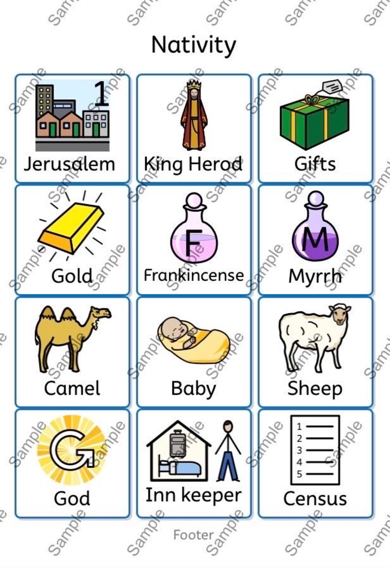 Nativity Visual Communication Aid: Autism, ADHD, SEND (digital Download ...