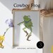 Cowboy Frog, Cowboy Frog Art Print, Western Toad, Frog Art, Cowboy ...