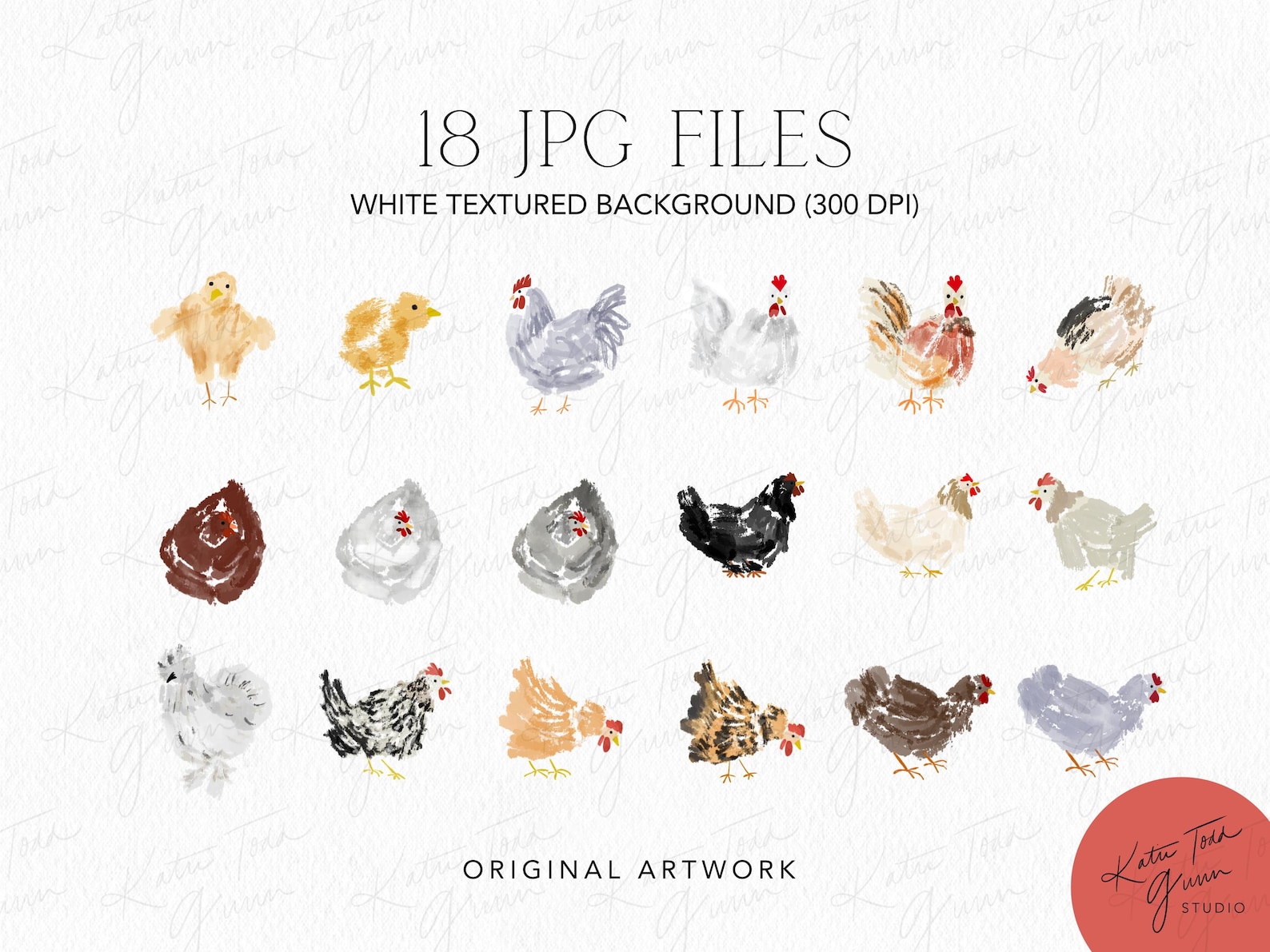 Watercolor Chicken Clipart Set, Farm Animals (digital Download) - Etsy