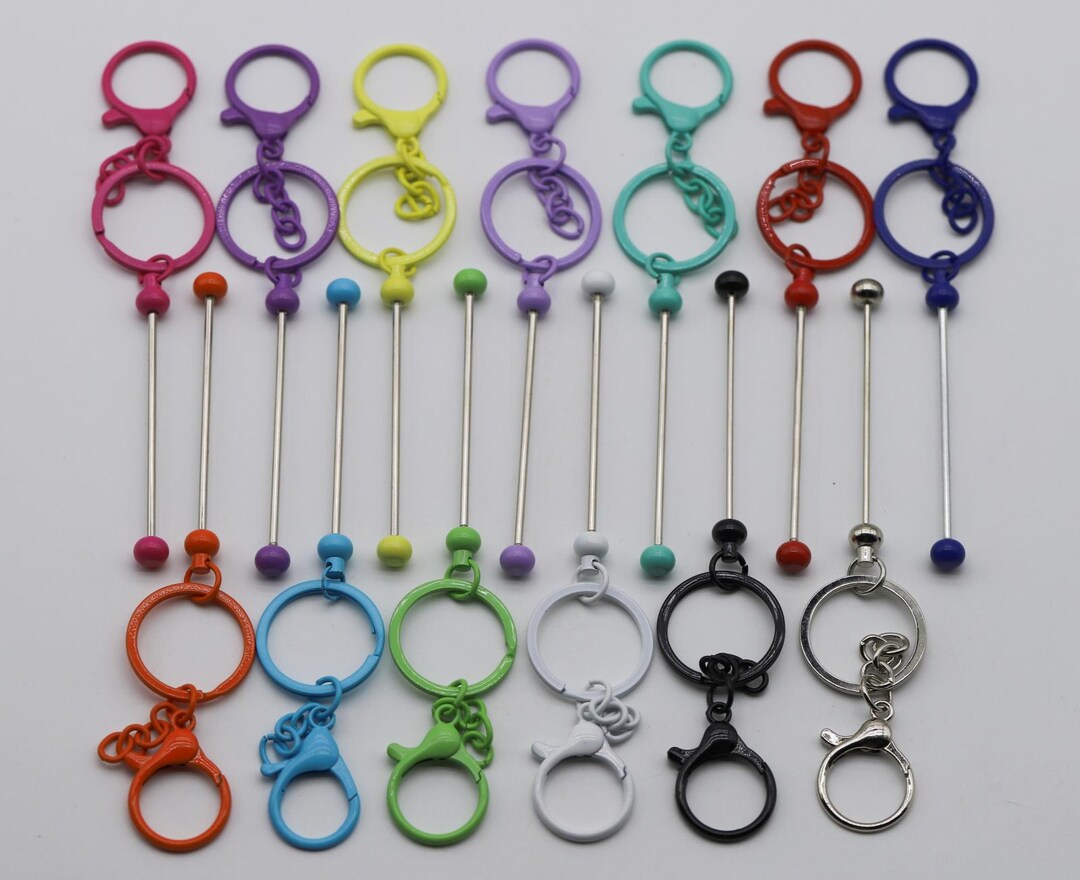 6-48pcs Beadable Keychains Bars, Beadable Keychain Blanks, Keychain ...