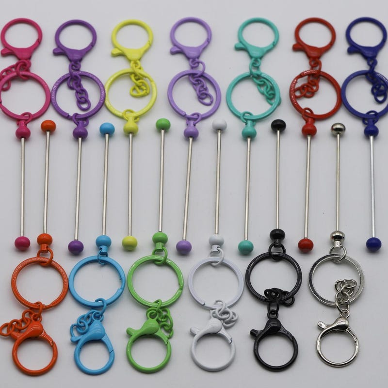 Beaded Keychain - Etsy