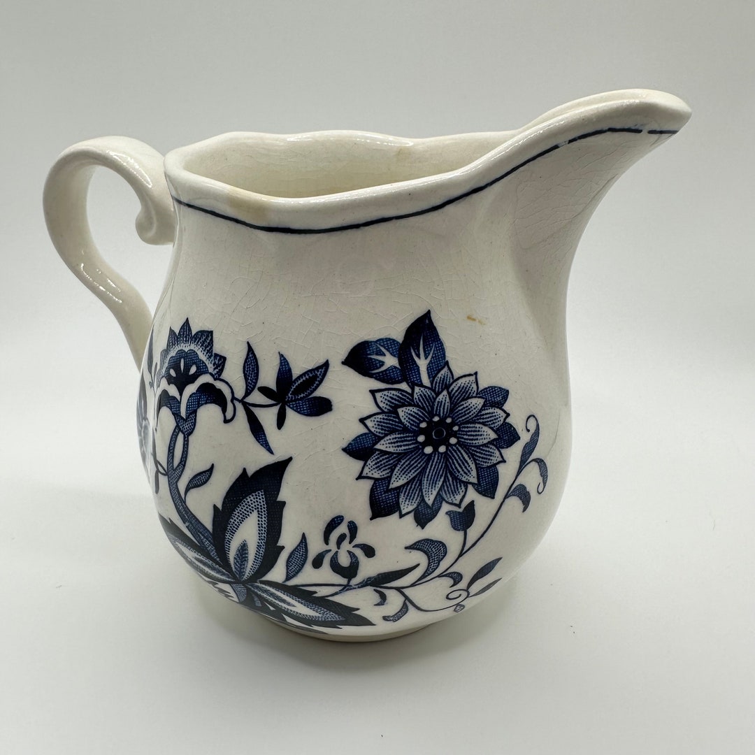 Nikko Ironstone Creamer in Blue Bonnet Pattern Made in Japan - Etsy
