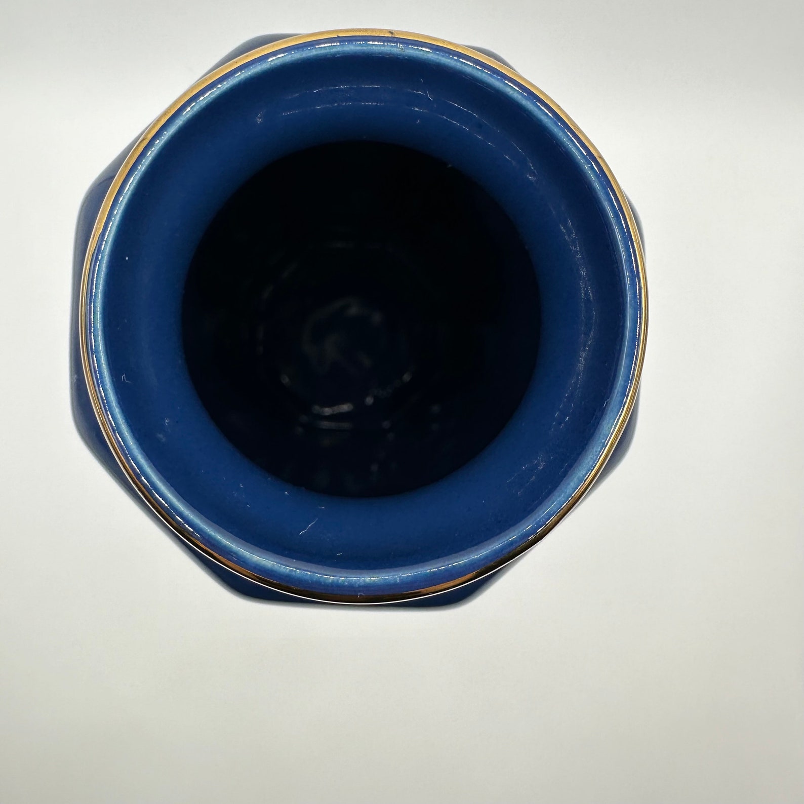 Fine China Japan Deep Blue Vase With Irises - Etsy