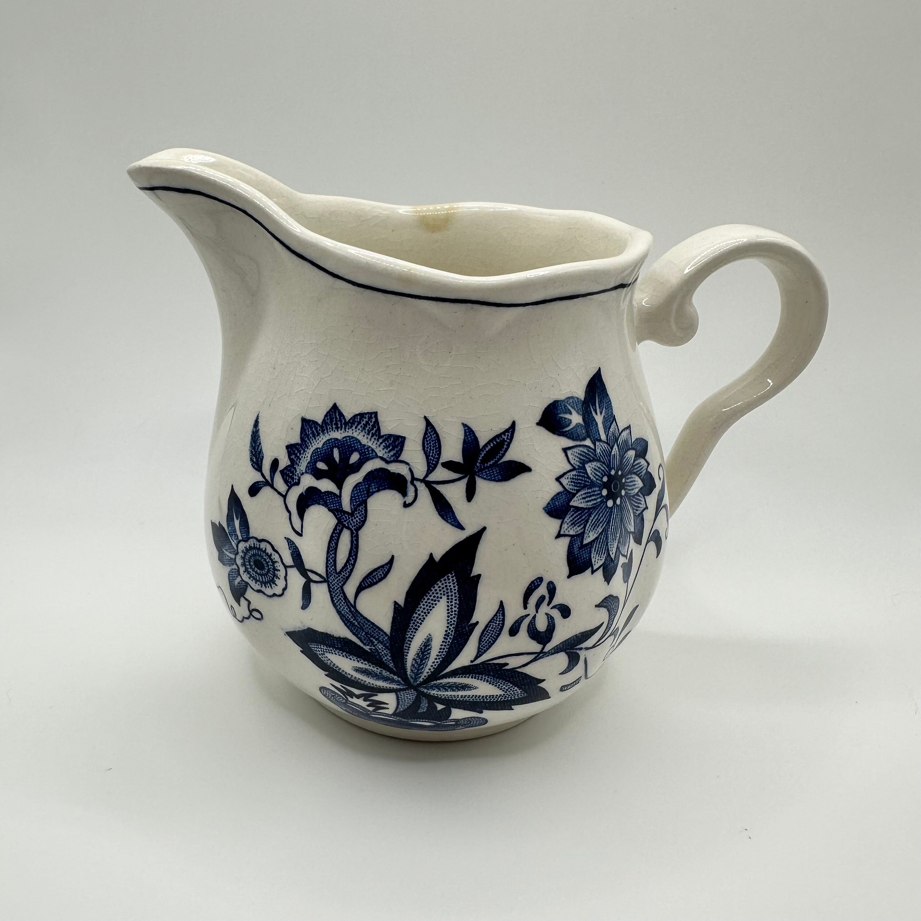 Nikko Ironstone Creamer in Blue Bonnet Pattern Made in Japan - Etsy