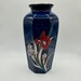 Fine China Japan Deep Blue Vase With Irises - Etsy