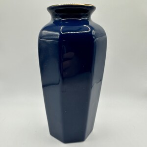 Fine China Japan Deep Blue Vase With Irises - Etsy