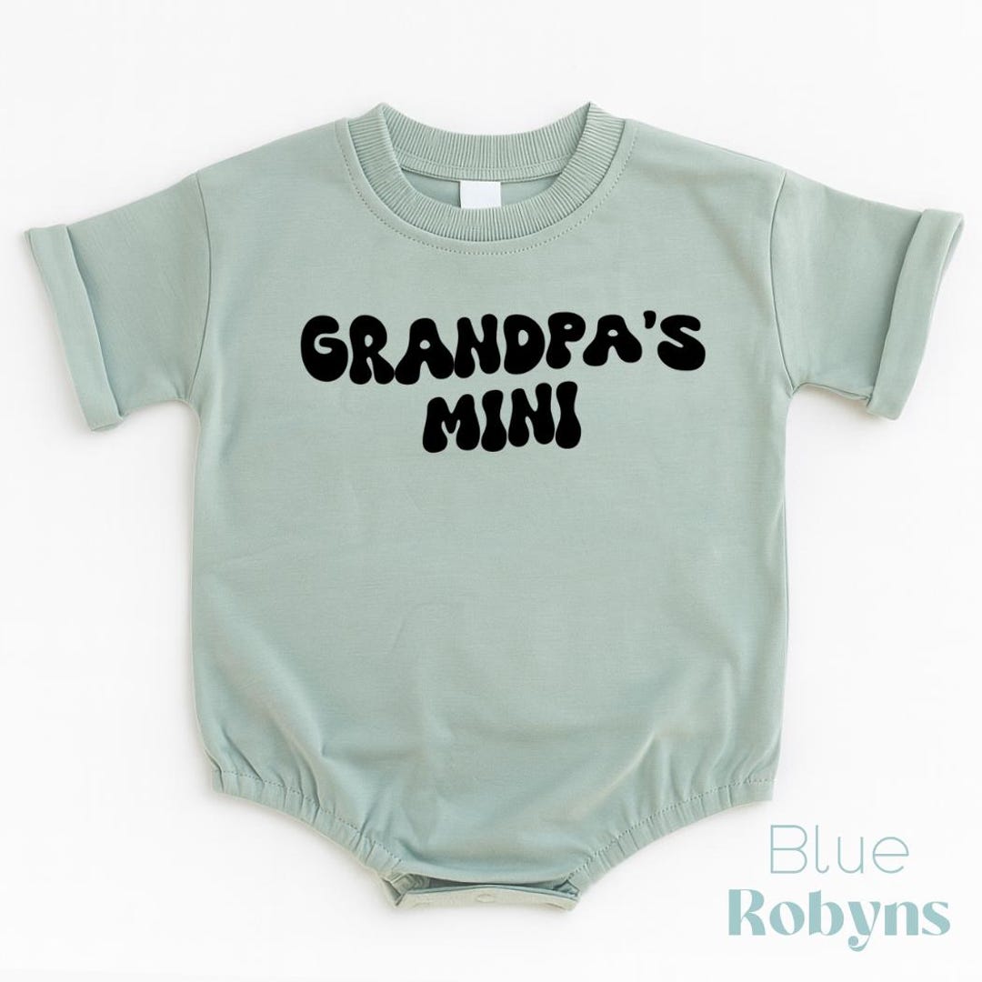 Grandpa's Mini Baby Romper, Custom Baby Clothes, Family Baby Outfit ...