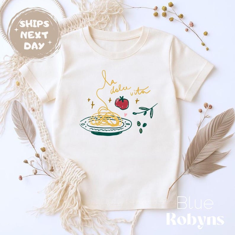 La Dolce Vita Spaghetti Sweater for Children, Cute Italian Pasta Shirt ...