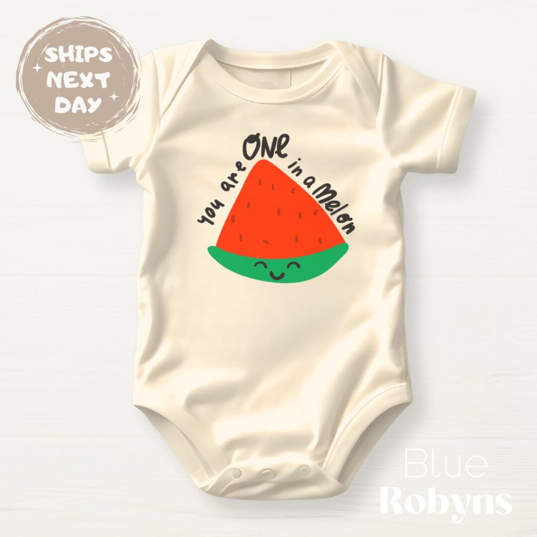 You Are One in a Melon Cute Baby Bodysuit Watermelon Baby Shower Gift ...