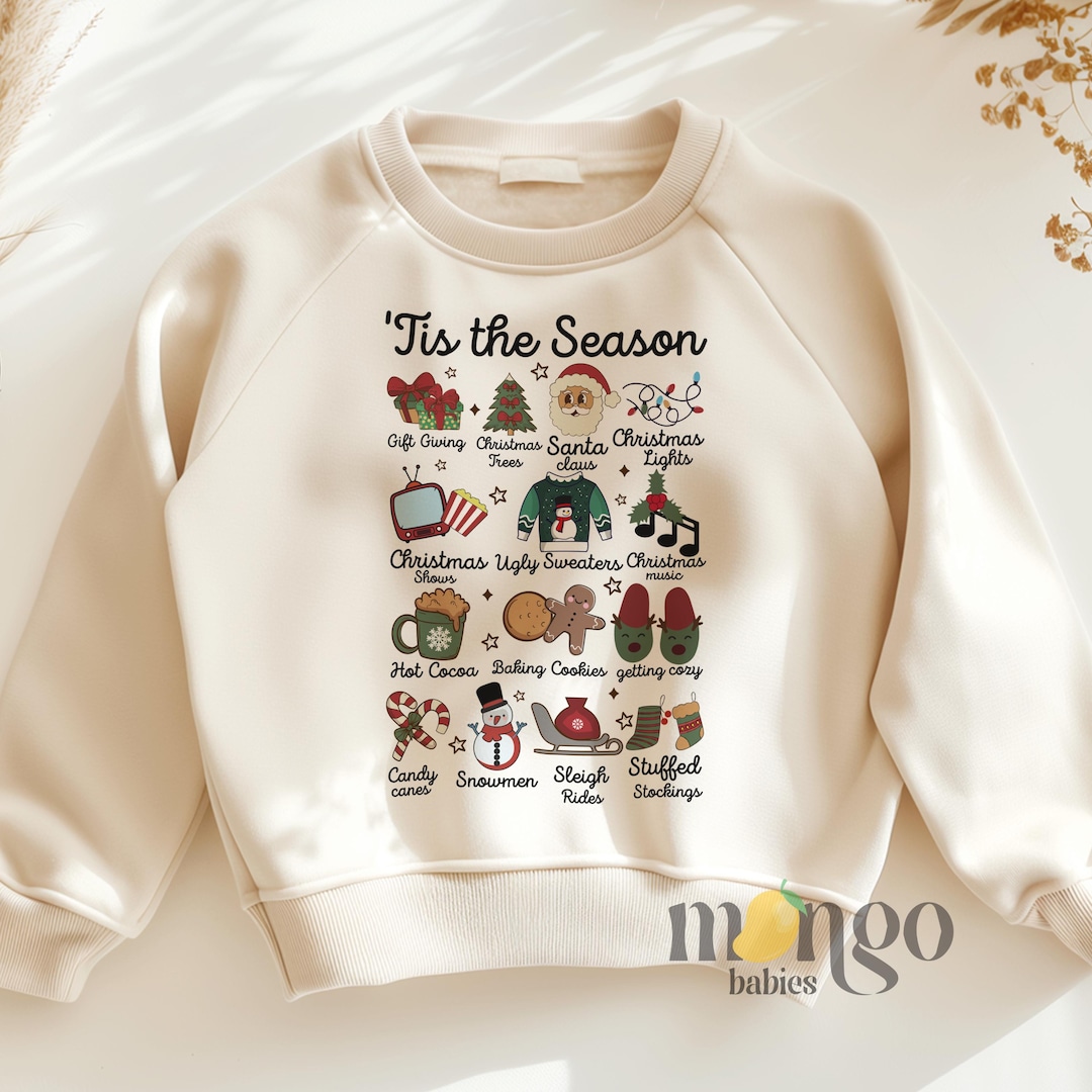 Tis the Season Christmas Toddler Sweater Christmas Baby Bodysuit Cute ...