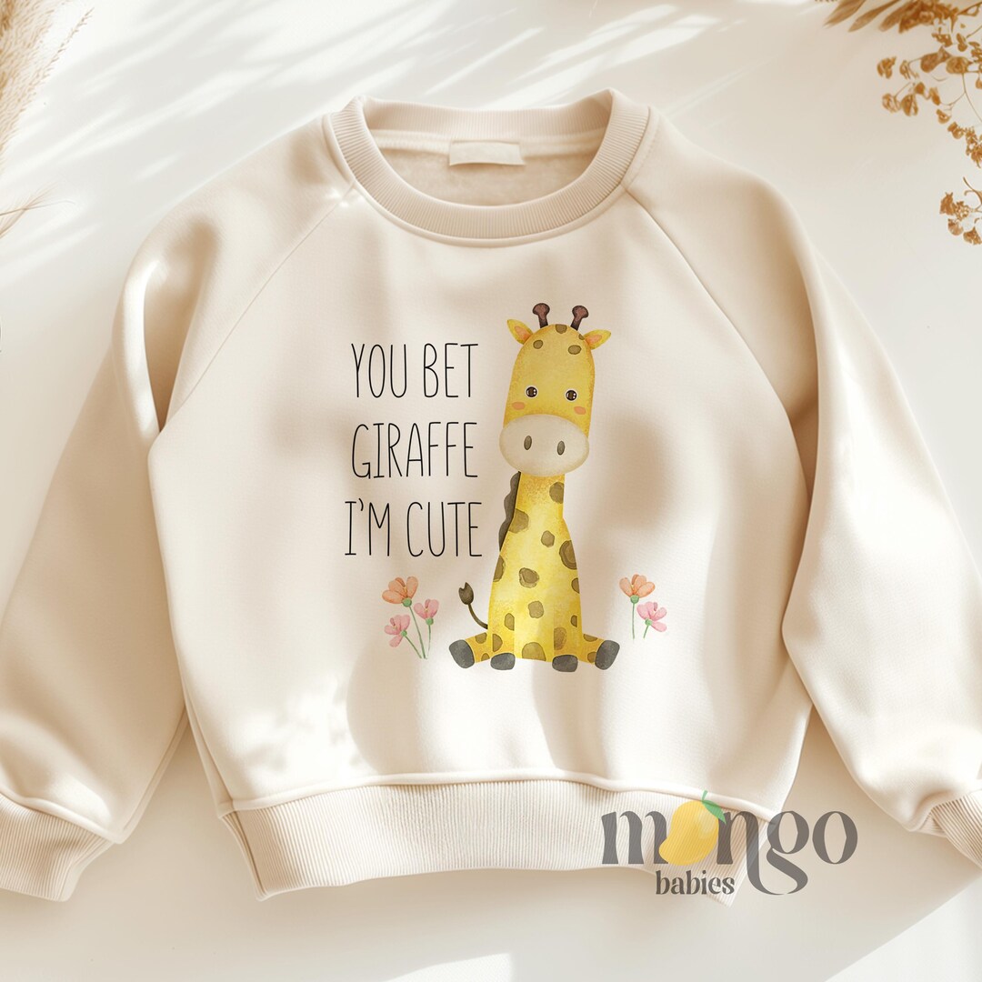 I'm Cute Giraffe Sweater for Toddler Giraffe Baby Clothes Funny Baby ...