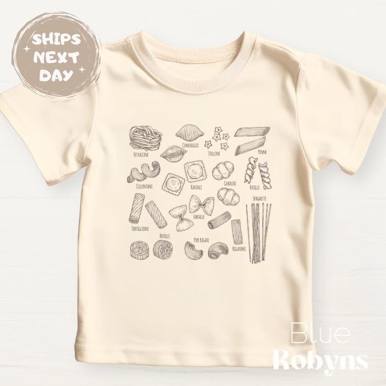 Pasta Sweater for Children, Spaghetti Fettuccini Ravioli Pasta Shirt ...