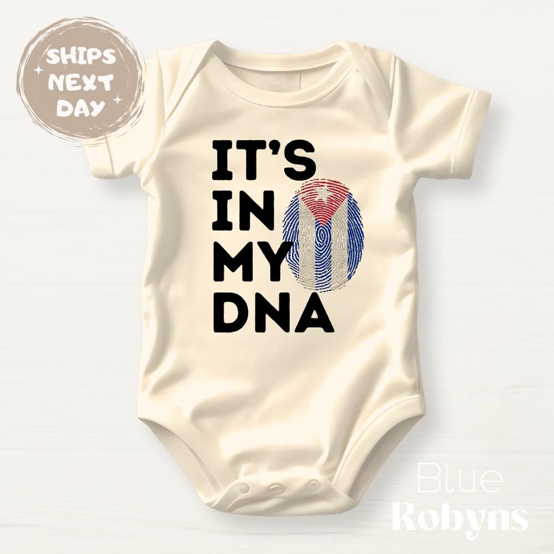 Cuba Flag Shirt It’s in My DNA Cute Cuban Baby Bodysuit Cute Cuba ...