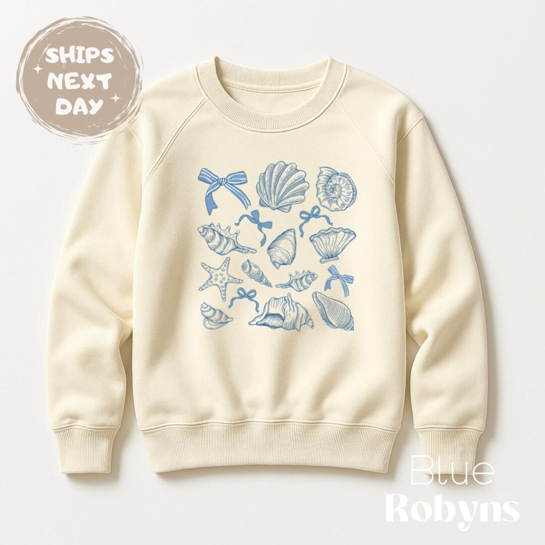 Cute Costal Seashells Sweatshirt for Toddler Outfit for Girls Cute ...