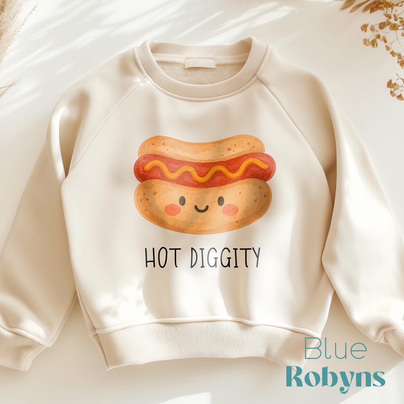 Cute Hot Dog Sweatshirt - Etsy