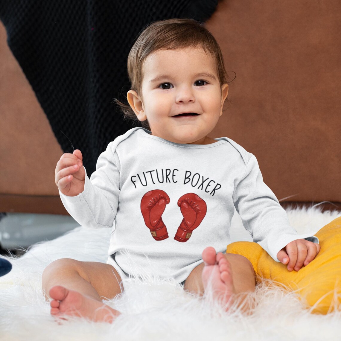 Futuer Boxer Baby Bodysuit Cute Baby Shower Gift for Newborn Outfit ...