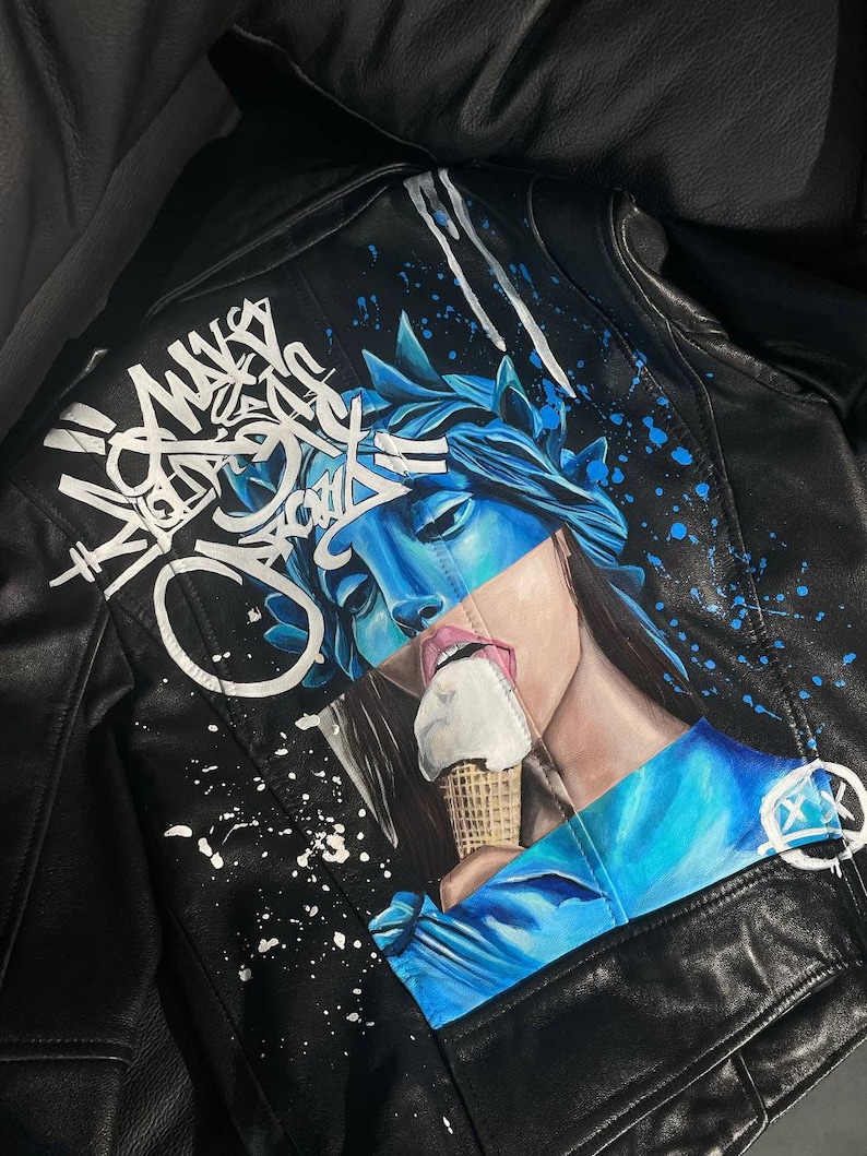 Hand-painted Denim Jacket, Customized Jacket Painteing, Custom Painting ...