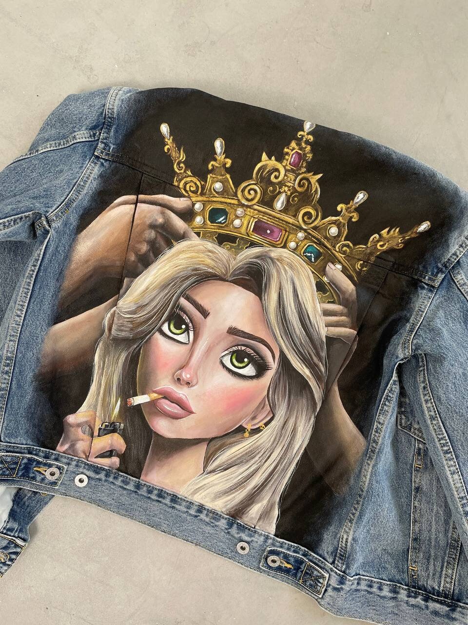 Hand-painted Denim Jacket, Customized Jacket Painteing, Custom Painting ...