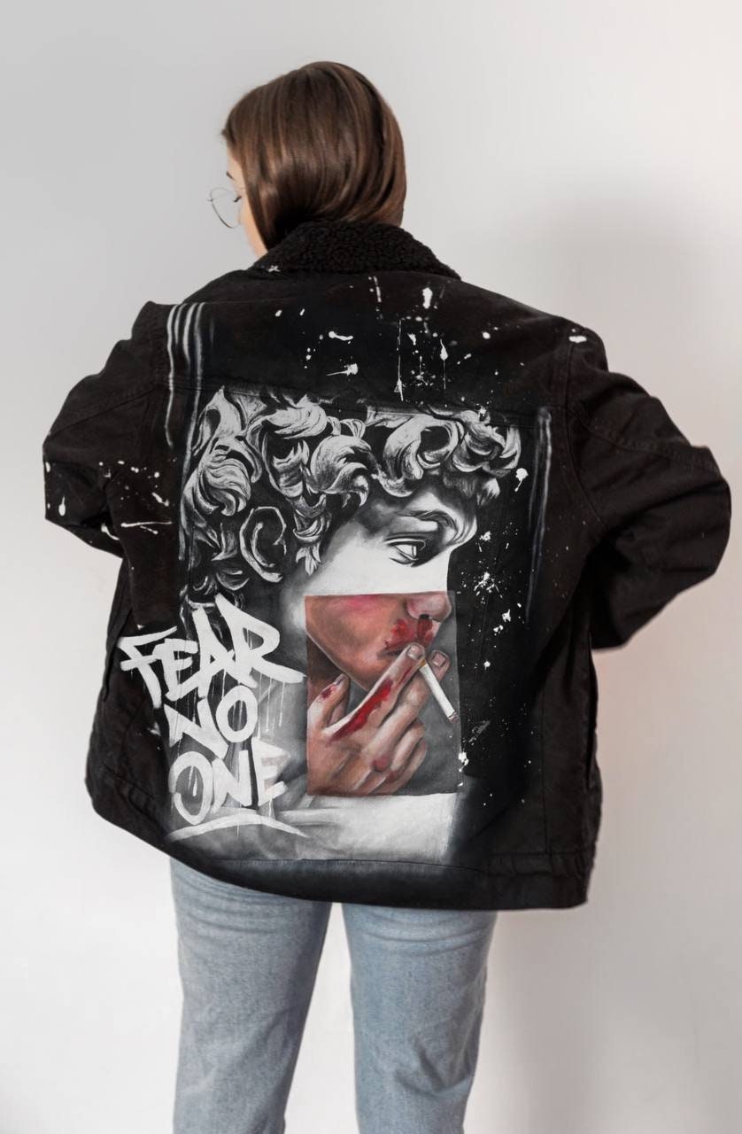Hand-painted Denim Jacket, Customized Jacket Painteing, Custom Painting ...