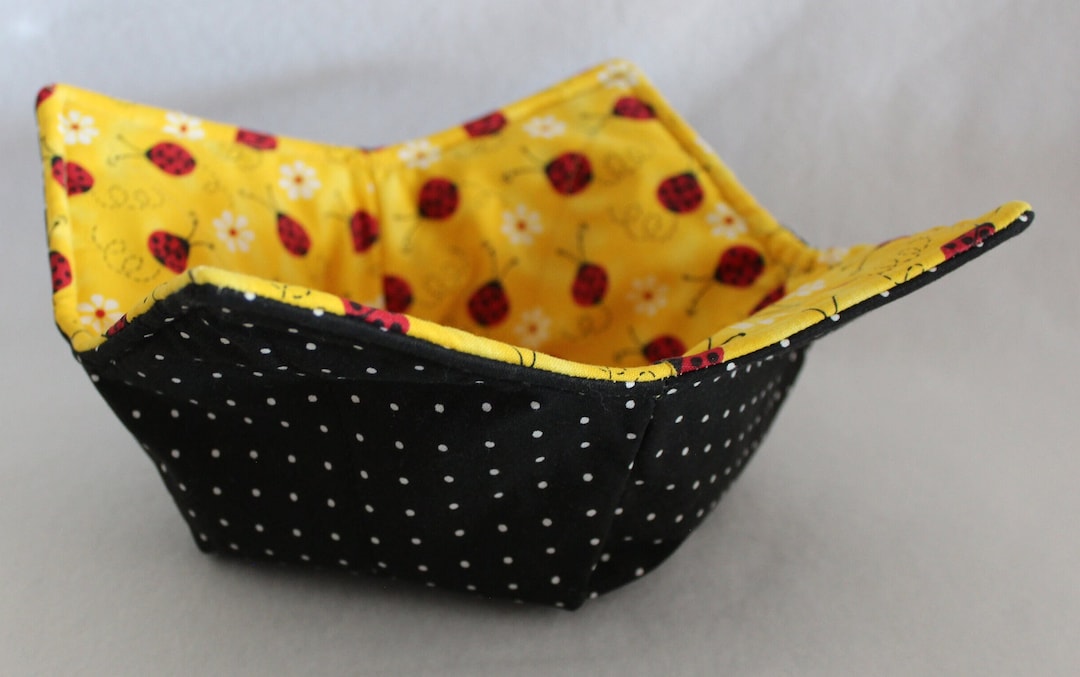 Lady Bug Microwave Quilted Reversible Bowl Cozy Pot Holder 3 Sizes - Etsy