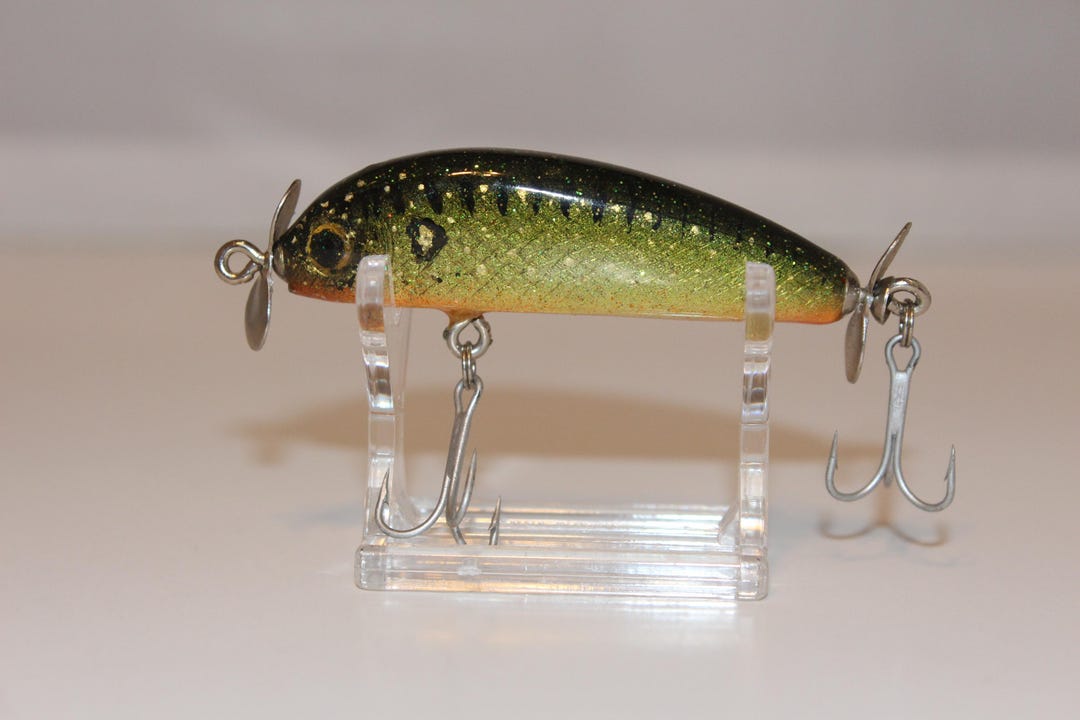Prop Bait Handmade One of A Kind Fishing Lure Black Yellow - Etsy