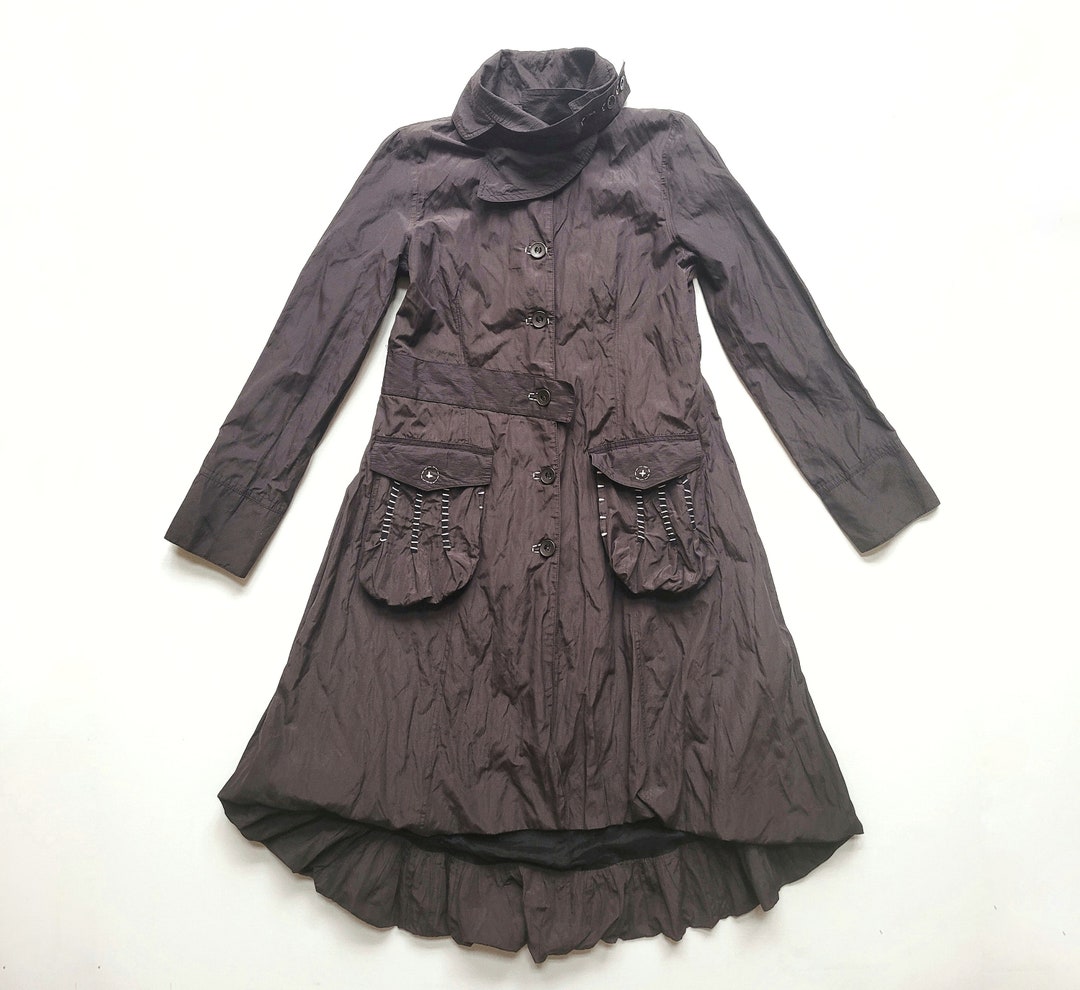 Avant Garde Cocoa Overcoat, Bubble Hem Coat, Winter Coat, Parachute ...