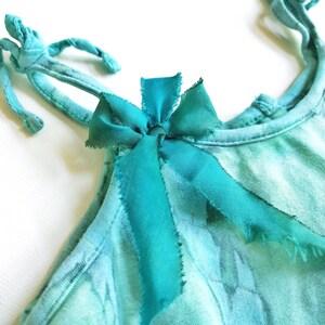 Aqua Tie Dye Lace Layered Top, Boho Kids Clothes - Etsy