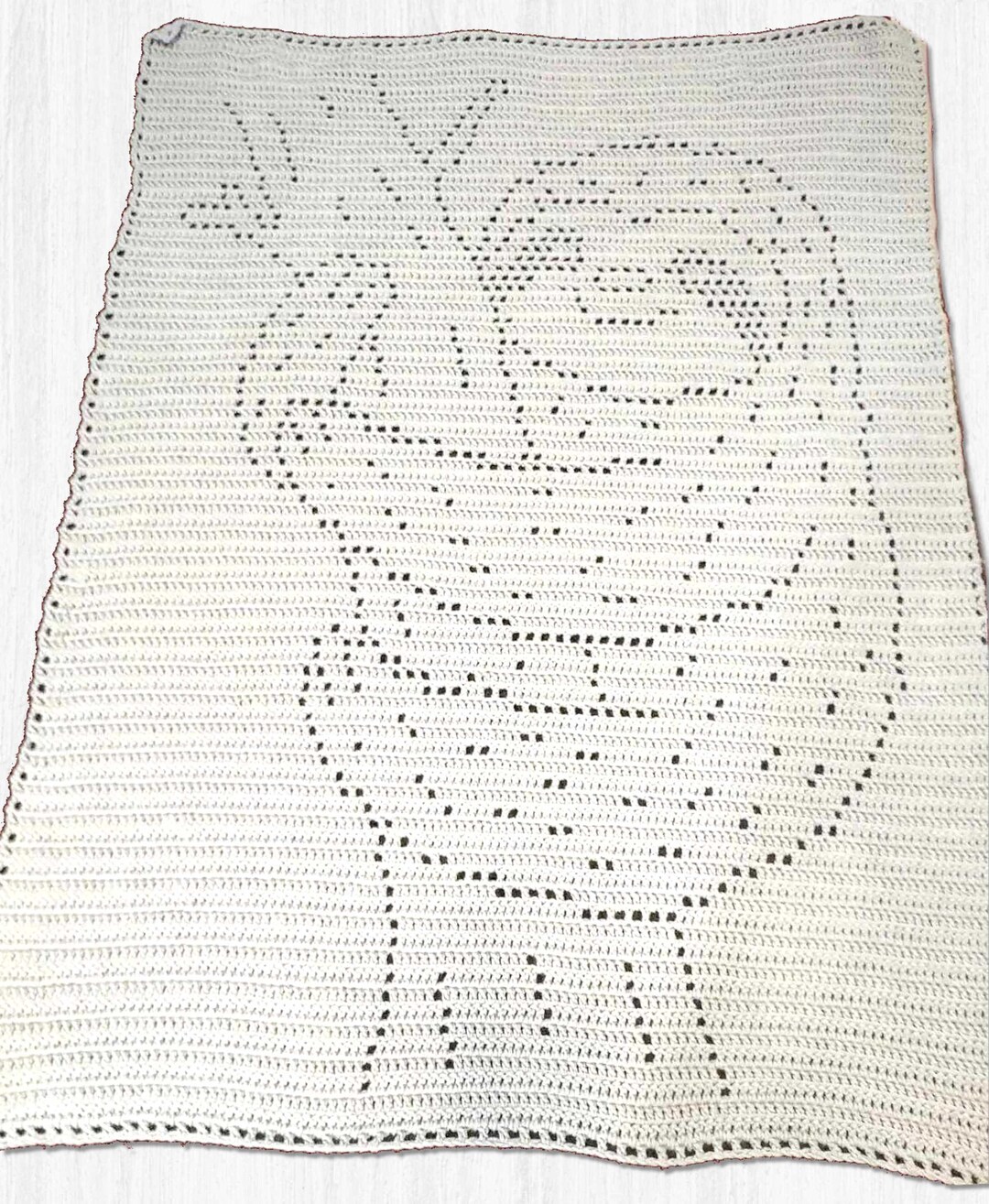 Sloth Filet Crochet Baby Blanket PDF Pattern | Gender Neutral Quick and ...