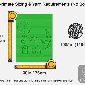 Dinosaur Filet Crochet Baby Blanket PDF Pattern - Etsy