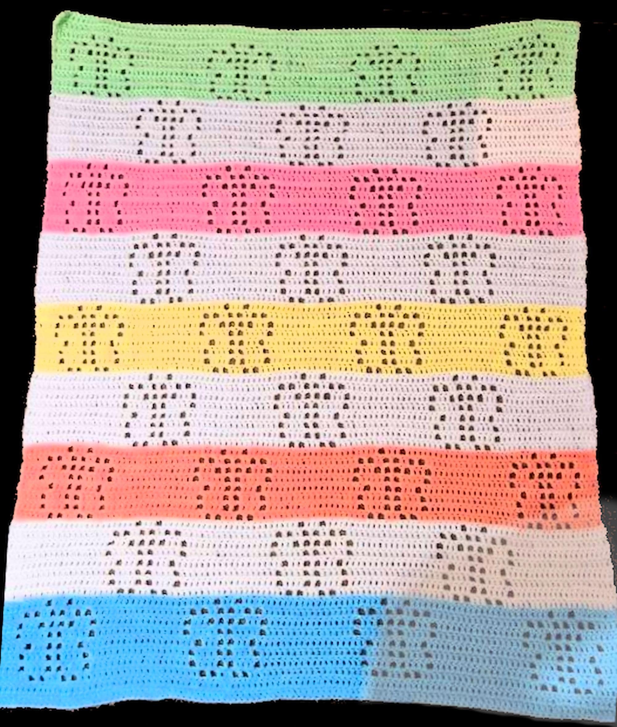 Butterflies Filet Crochet Blanket PDF Resizable Pattern - Etsy