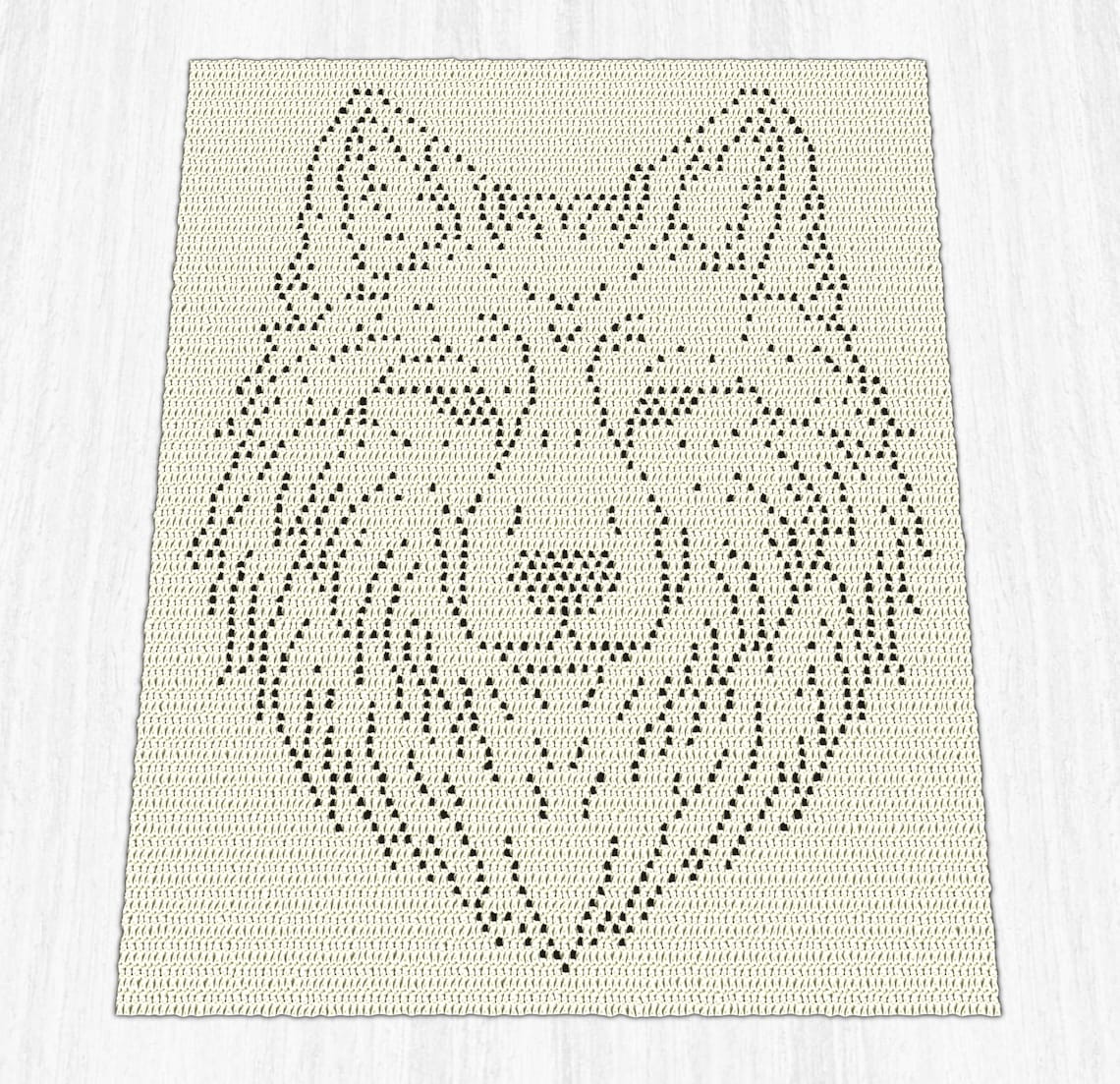 Wolf Filet Crochet Blanket Pattern (PDF Download) - Etsy