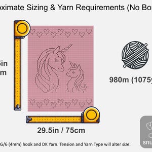 Unicorn Filet Crochet Baby Blanket Pattern (PDF Pattern) - Etsy